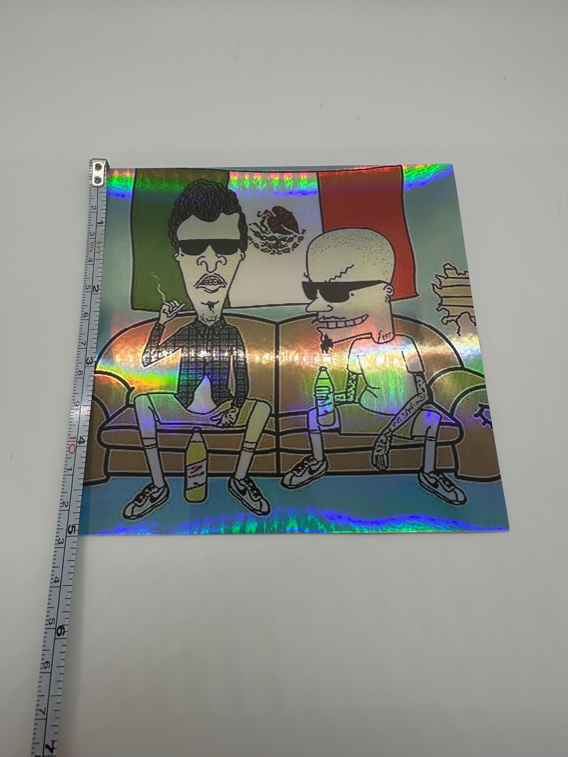 Beavis and Butt-head Custom Mexican Holographic Sticker. 5 INCHES - Etsy