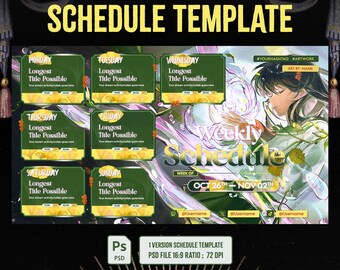Twitch Stream Schedule | Vtuber Schedule | Weekly Schedule for ...