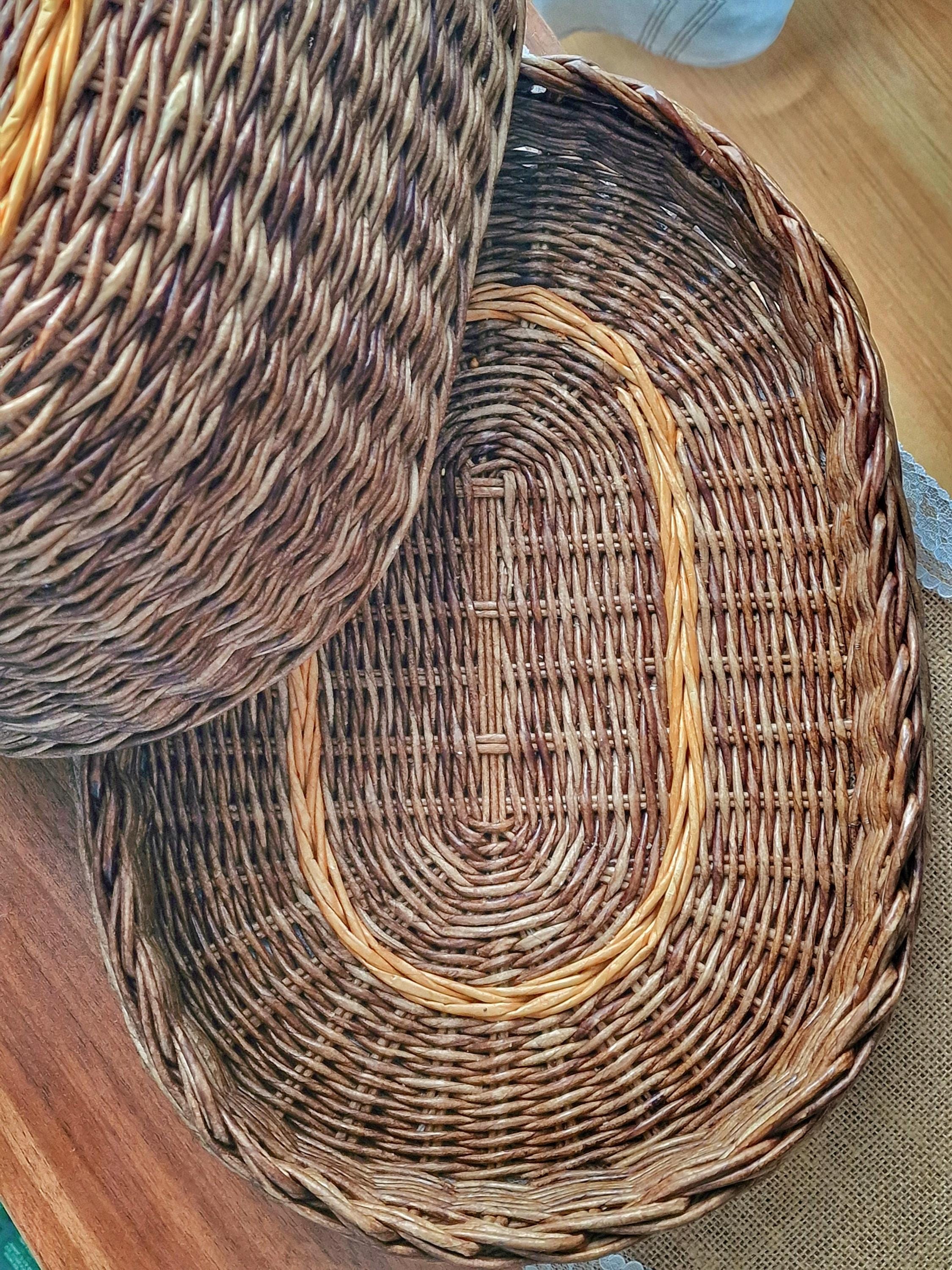 Wicker Bread Box With Lid, Large Bread Basket, Bread & Bakery Tray ...