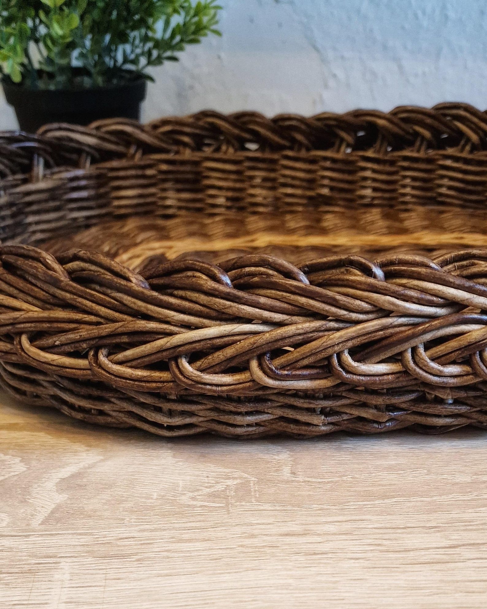 Wicker Bread Box With Lid, Large Bread Basket, Bread & Bakery Tray ...
