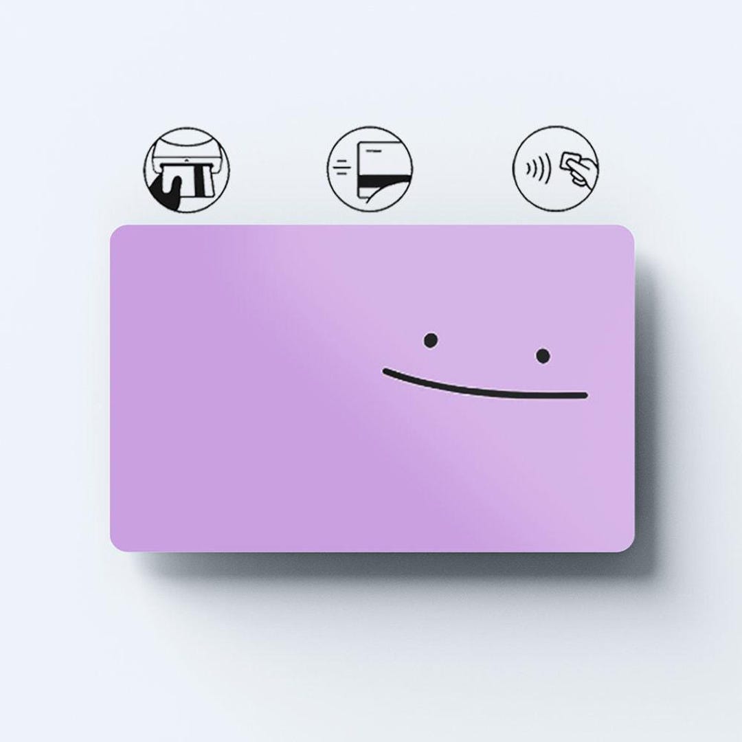 Card Skin Ditto Credit Card Sticker Transformation Face Ditto Decal ...