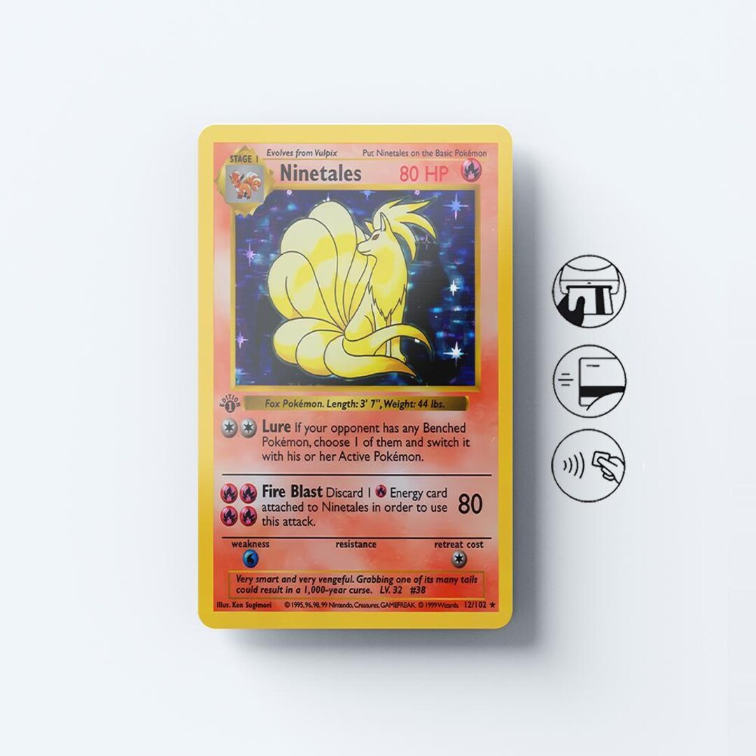 Card Skin Ninetales Base Set First Edition Pokémon Trading Card Game ...