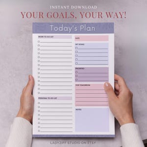 Daily Planner, Today's Planner, Printable Planner, Digital Planner ...