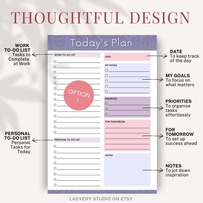 Daily Planner, Today's Planner, Printable Planner, Digital Planner ...