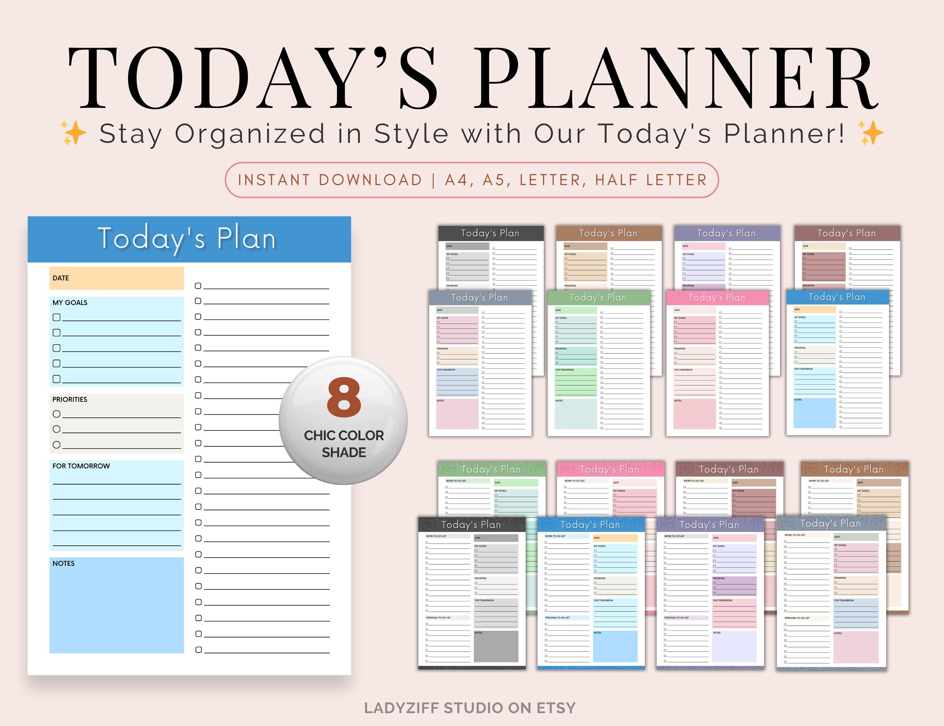 Daily Planner, Today's Planner, Printable Planner, Digital Planner ...