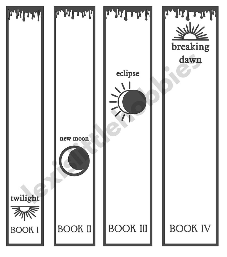 The Twilight Saga Bookbinding Cover Designs | PNG Files | Digital ...