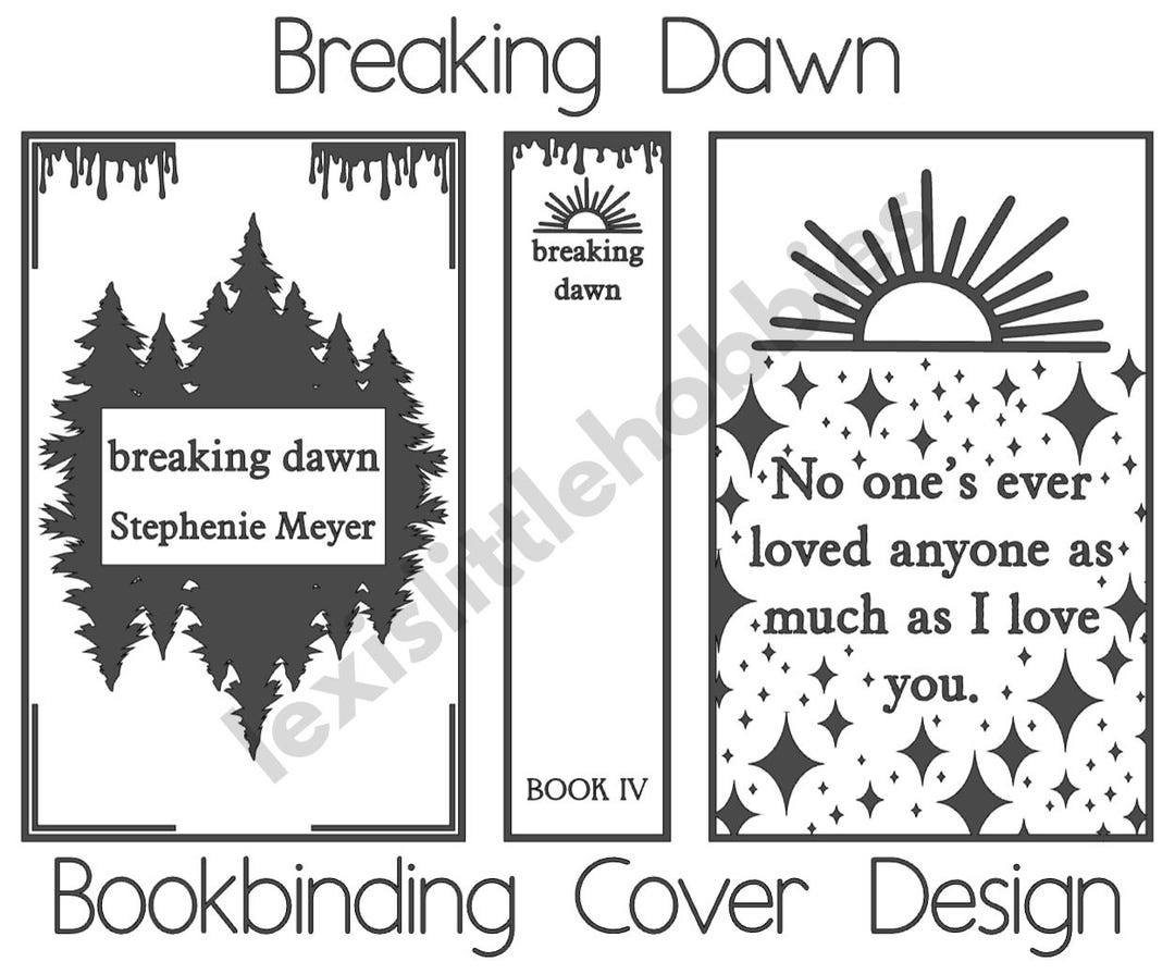 Breaking Dawn Bookbinding Cover Design | PNG Files | Digital Download ...