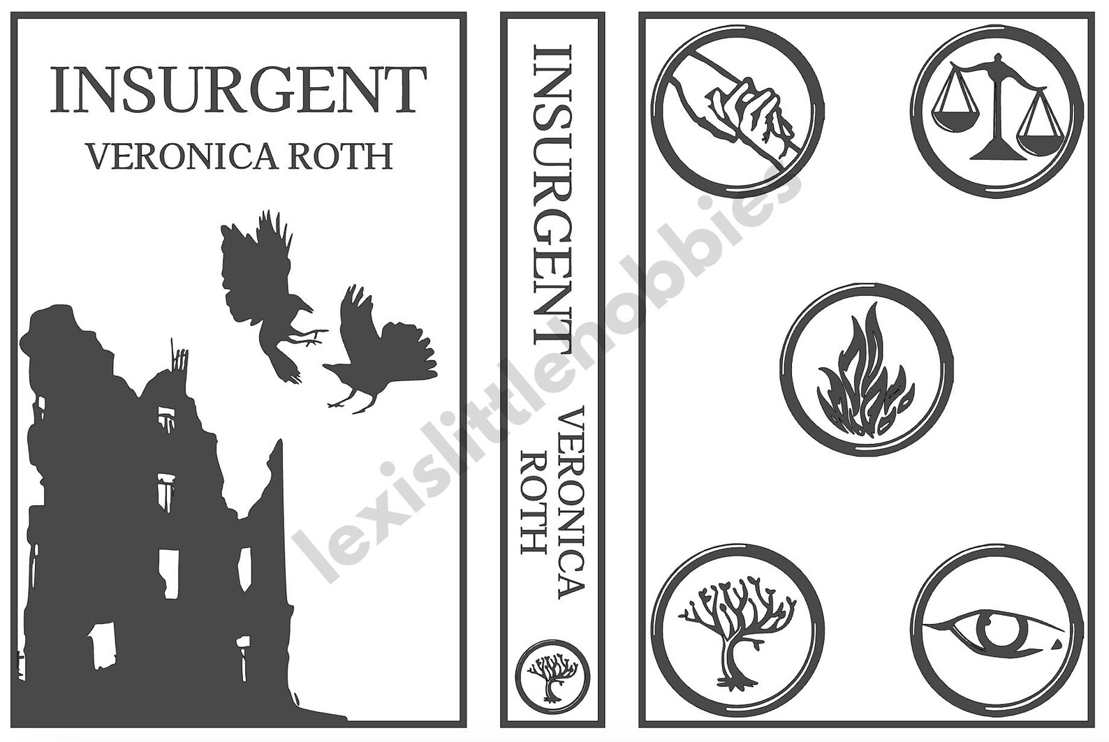 Divergent Trilogy Bookbinding Cover Designs | PNG Files | Digital ...