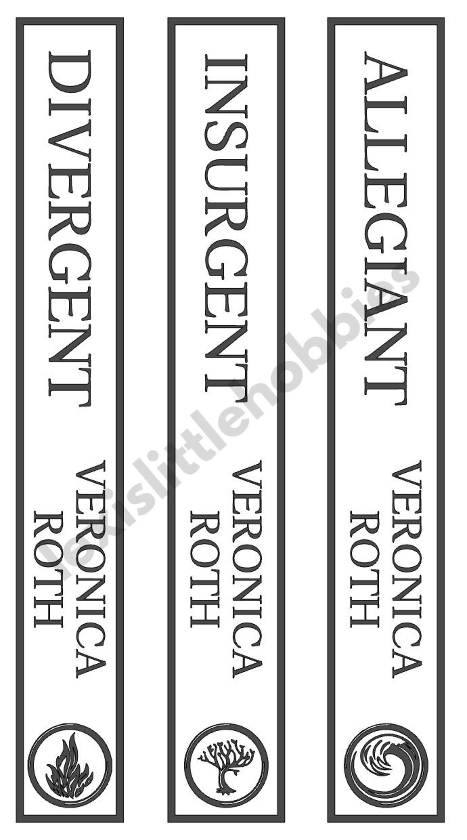 Divergent Trilogy Bookbinding Cover Designs | PNG Files | Digital ...
