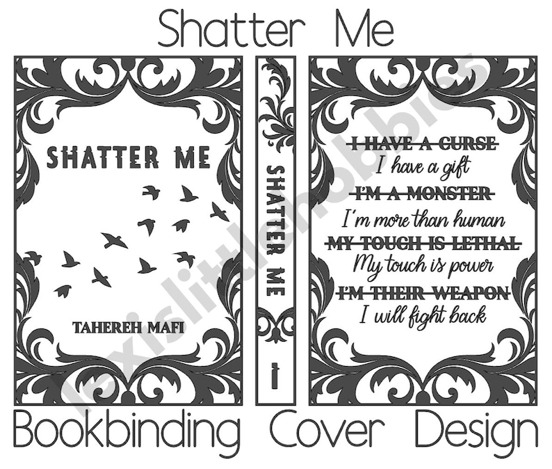 Shatter Me Bookbinding Cover Design | PNG Files | Digital Download - Etsy