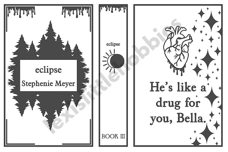 The Twilight Saga Bookbinding Cover Designs | PNG Files | Digital ...