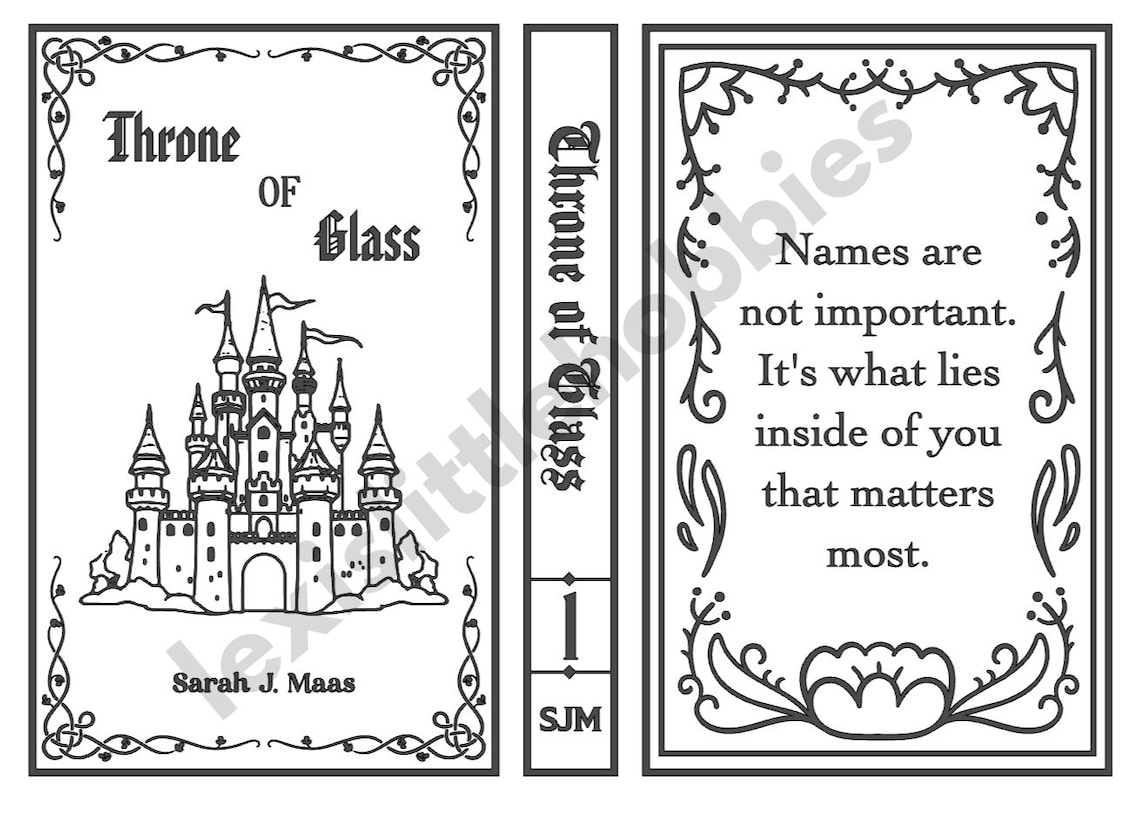 Throne of Glass Books .5-3 Bookbinding Cover Designs | PNG Files ...