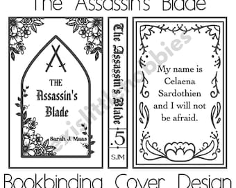 The Assassin's Blade Bookbinding Cover Design PNG Digital File, Throne ...