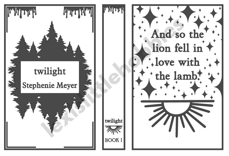 The Twilight Saga Bookbinding Cover Designs | PNG Files | Digital ...