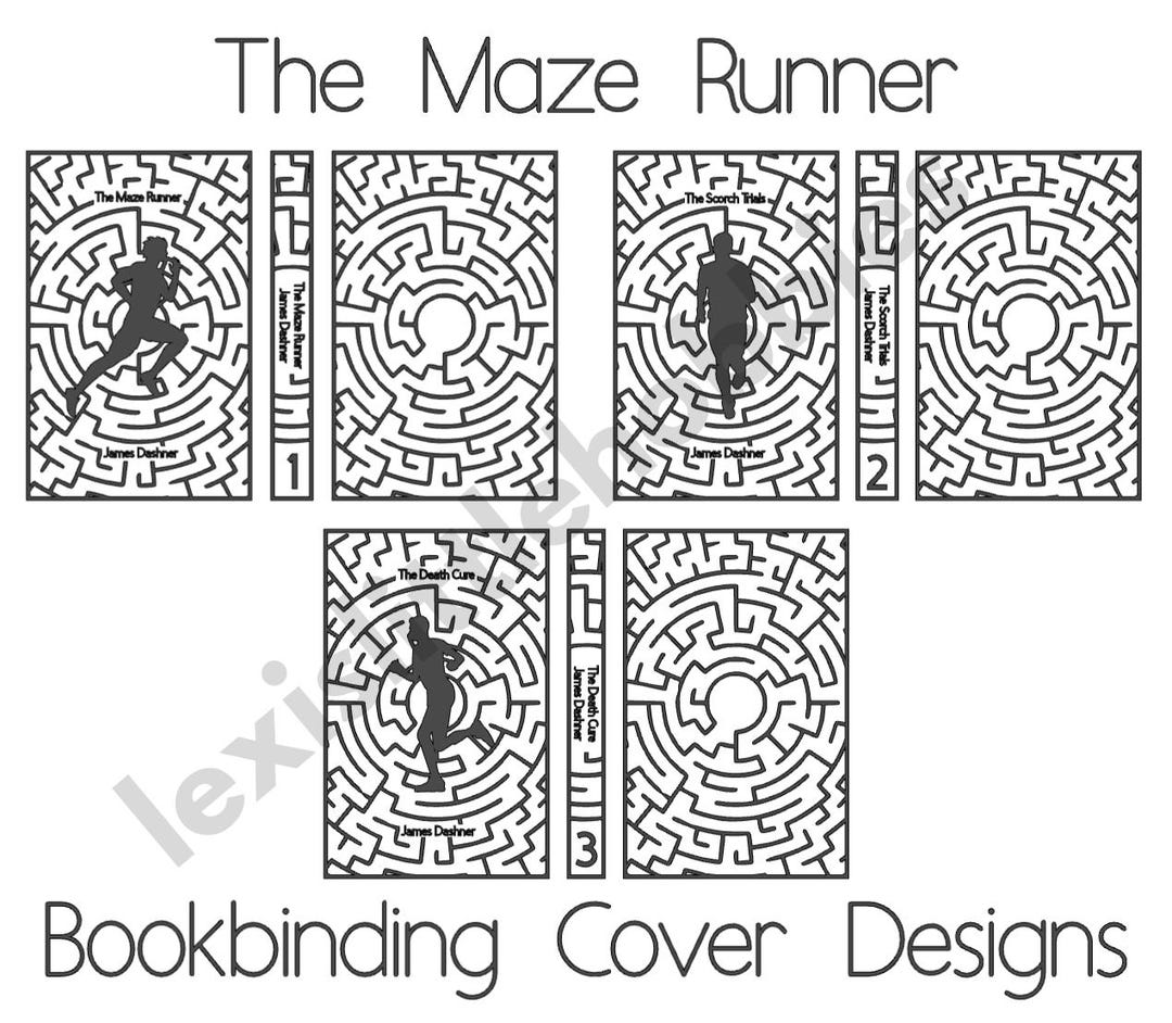 The Maze Runner Original Trilogy Bookbinding Cover Designs | PNG Files ...