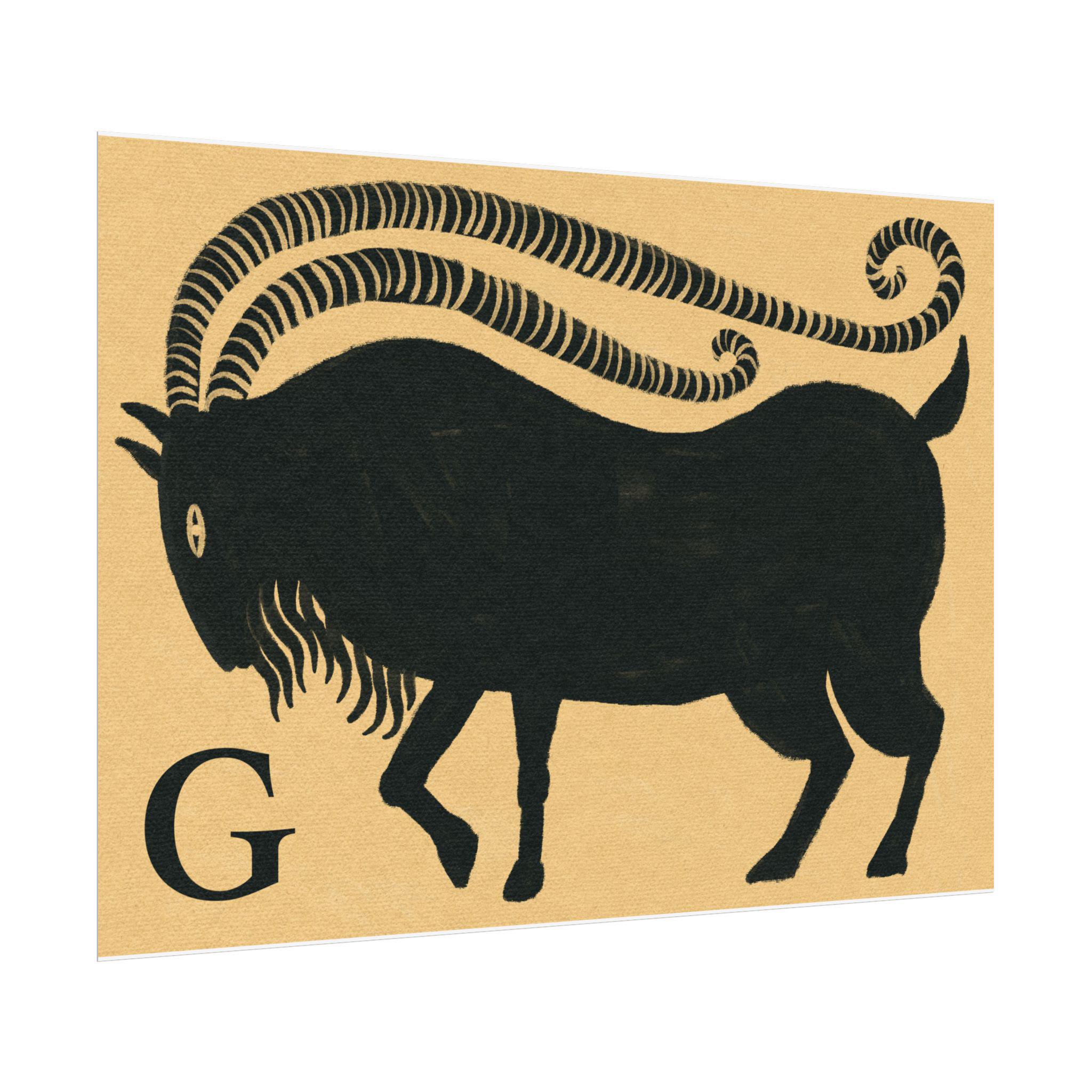 Goat Alphabet Art Print, Minimalist Nursery Decor - Etsy