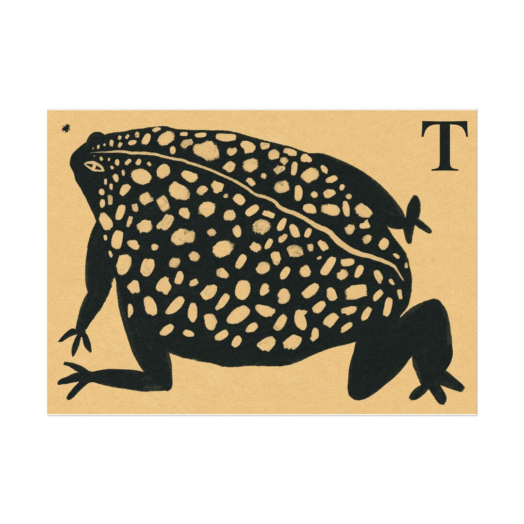Toad Folk Art Print, T Illustration, Tabby Booth Fine Art - Etsy UK