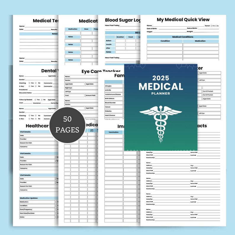 Medical Tracker Planner, Track Health Planner, Medication Journal ...
