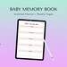 Digital Baby Memory Book | Printable Baby Journal & Milestone Tracker ...