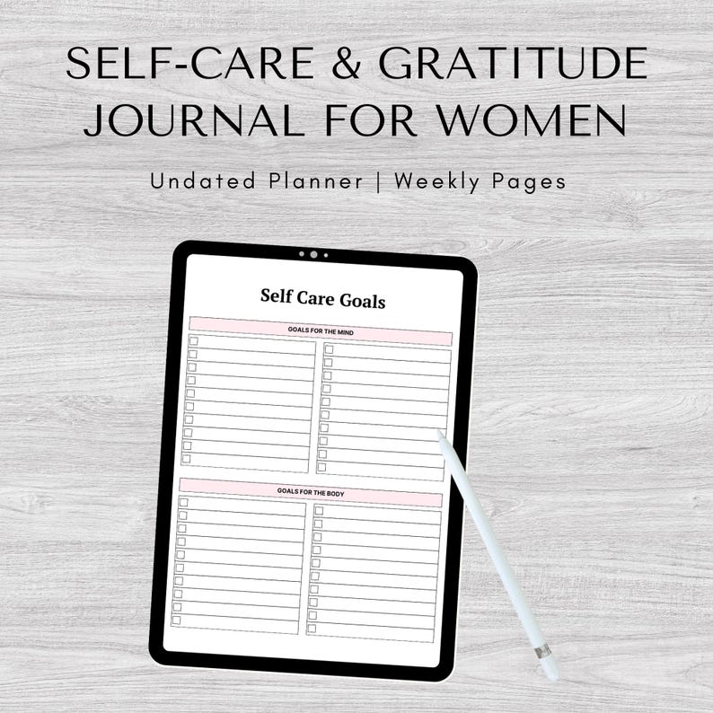 Gratitude Journal With Prompts | Printable Digital Planner ...