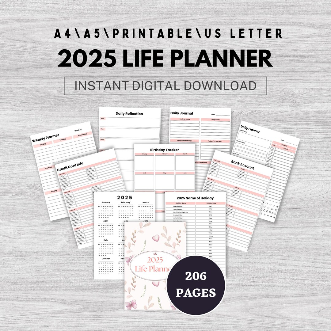 Ultimate 2025 Digital Life Planner | Daily, Weekly & Monthly Organizer ...