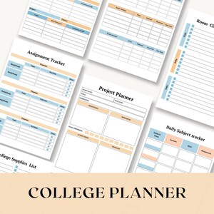 Digital College Planner, Printable Study Organizer & Goal Tracker ...