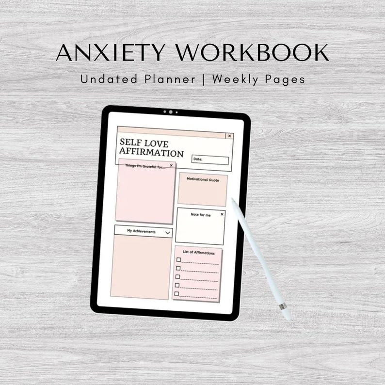 Editable Anxiety & Depression Planner Bundle | Mental Health Journal ...