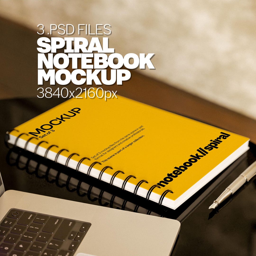Spiral Sublimation Notebook Mockup Bundle for POD and Sublimation ...