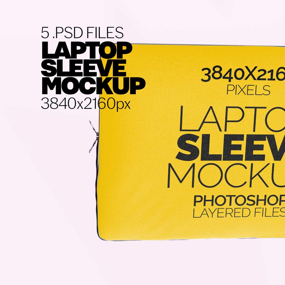 Stylized Laptop Sleeve Mockup Bundle With Floating Laptop and Tablet ...
