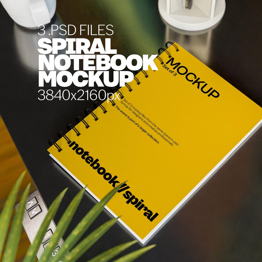 Sublimation Spiral Notebook Mockup Bundle for Sublimation and POD ...
