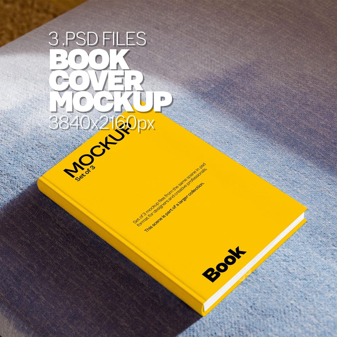 Hard-bind Book Cover Mockup Bundle for Book Authors and Book Publishers ...