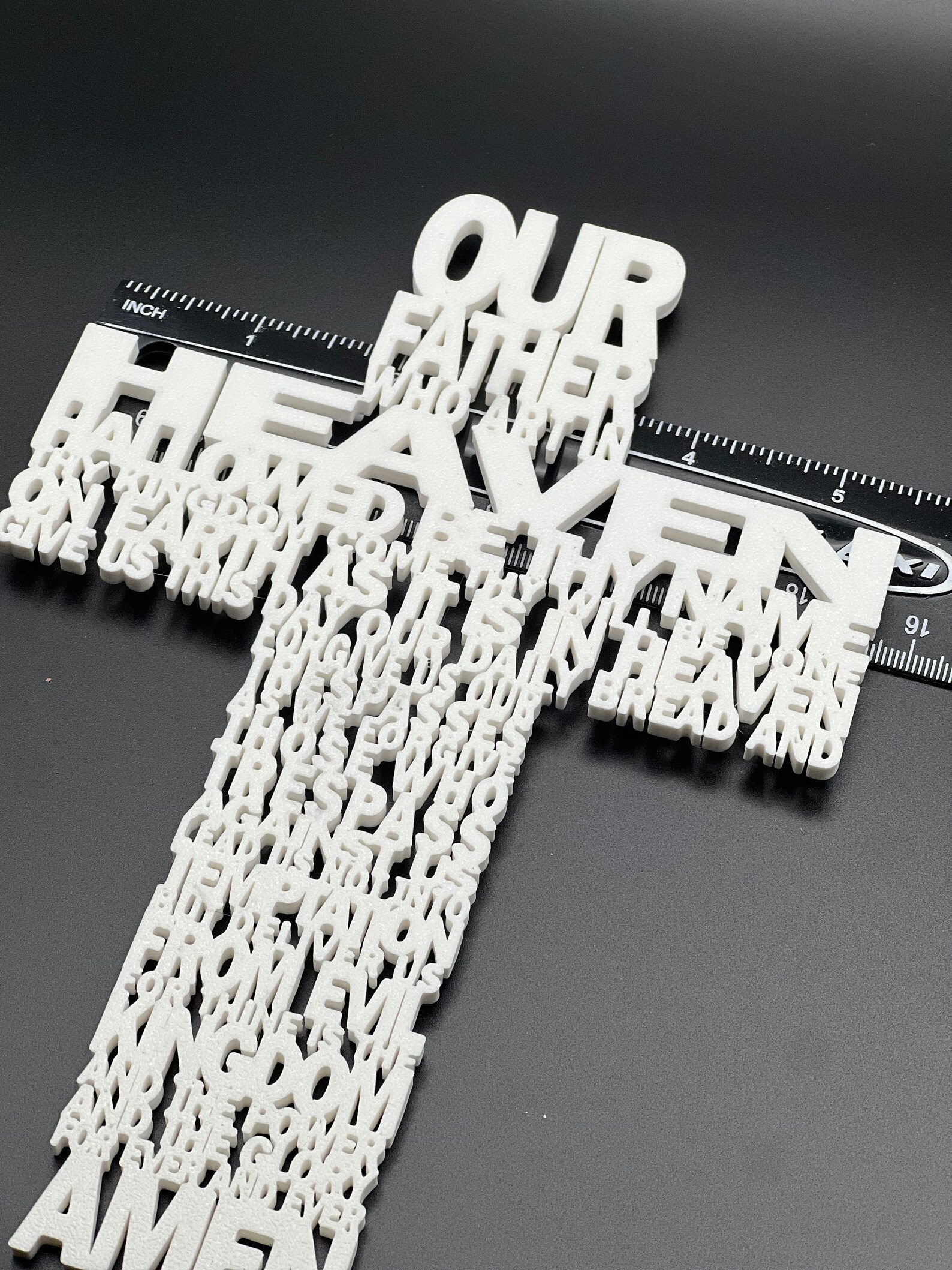 Our Father Cross in English - Etsy