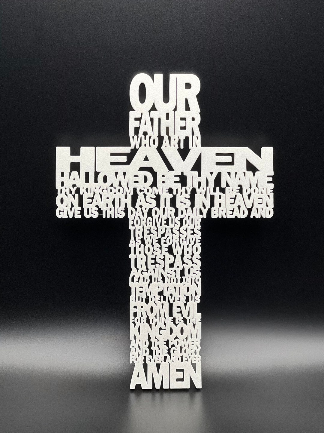 Our Father Cross in English - Etsy