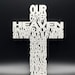 Our Father Cross in English - Etsy