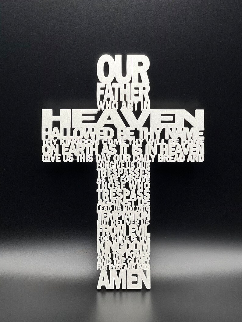 Our Father Cross in English - Etsy