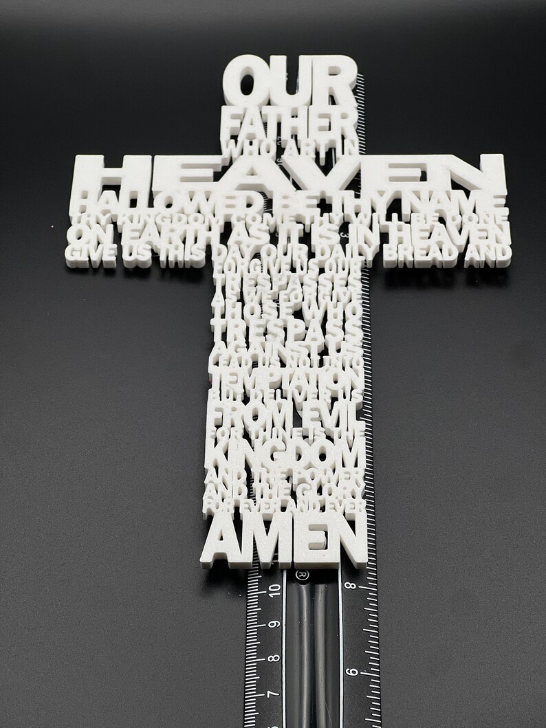 Our Father Cross in English - Etsy