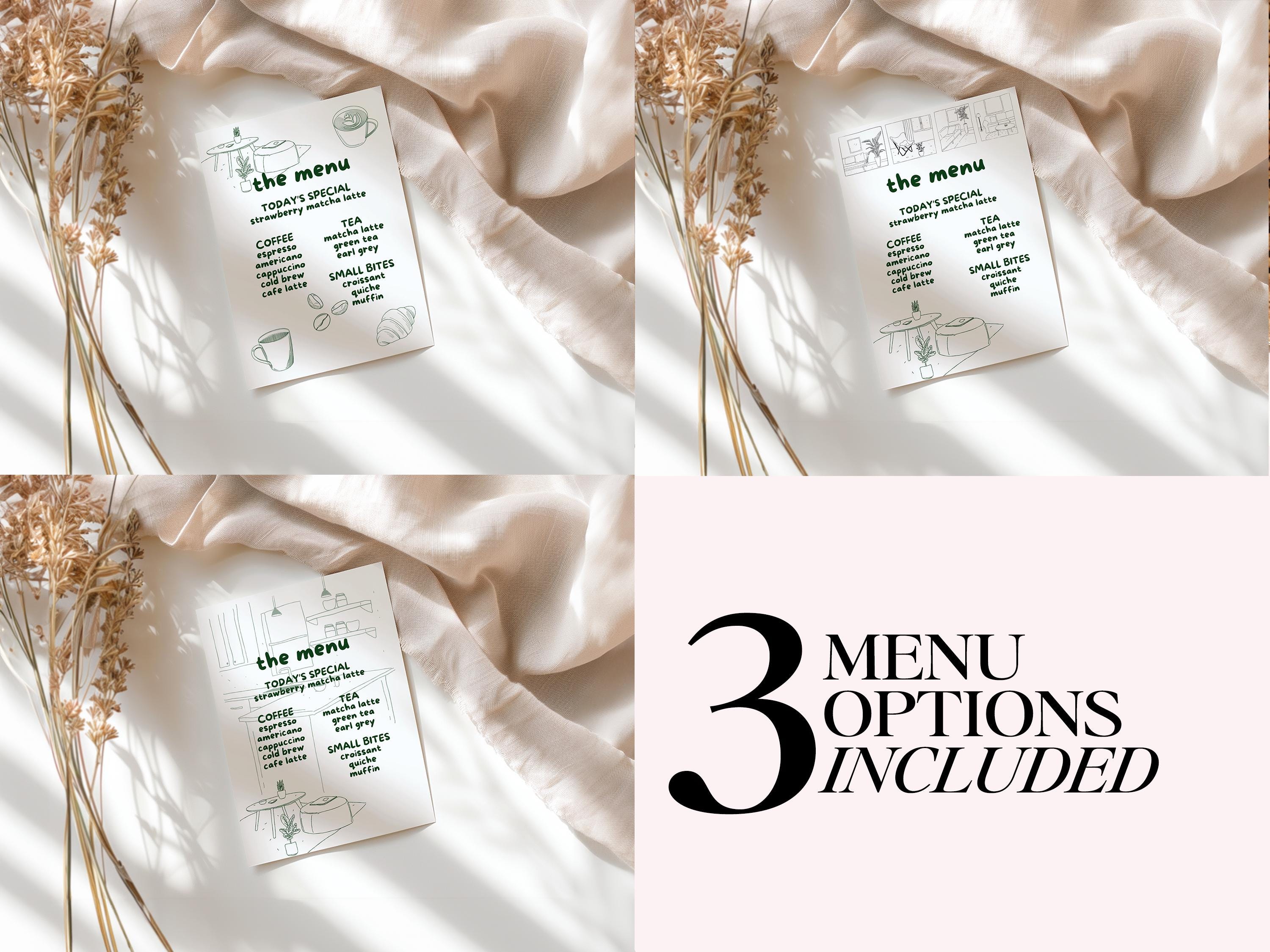 Coffee Shop Apartment Bundle: Party Invitation & Menu | In-home Cafe ...