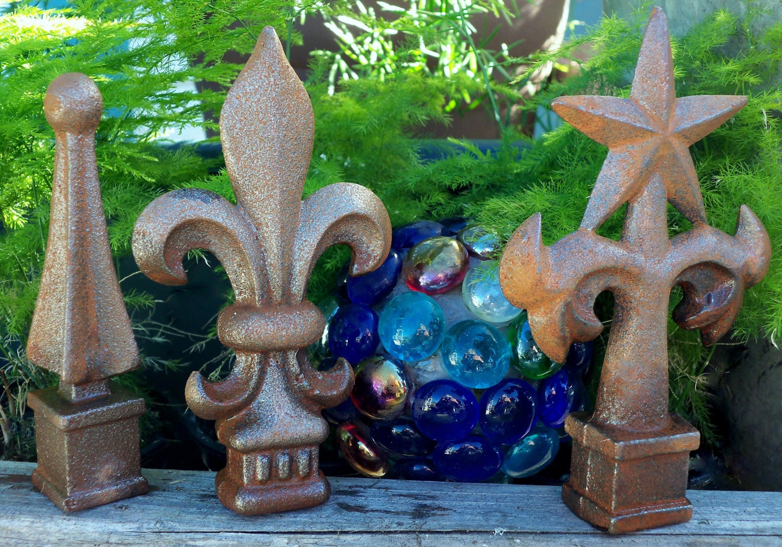 A Different Combo of 3 Wonderfully Rusty Cast Iron Finials for Your ...