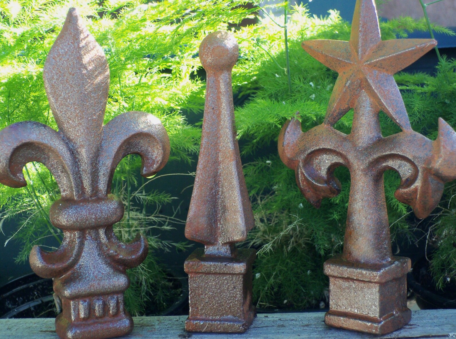 A Different Combo of 3 Wonderfully Rusty Cast Iron Finials for Your ...