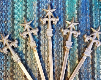 FIVE All METAL Hose Guides With Ball Tip Spear Point Cast Iron Tops - Etsy