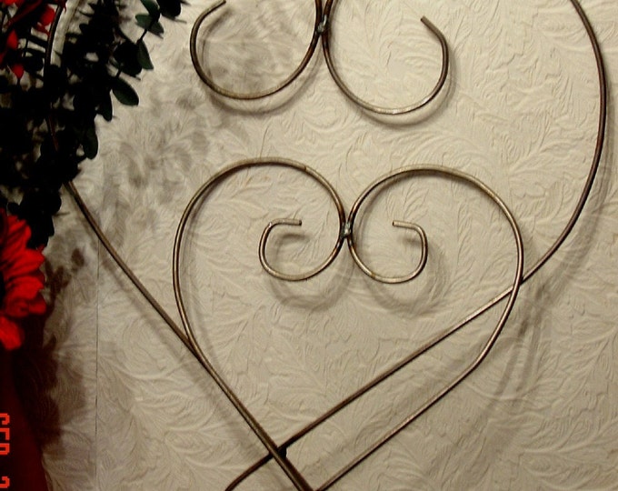 TWO Heart Topiary All Metal Frames, Ivy, Jasmine, Morning Glory ...