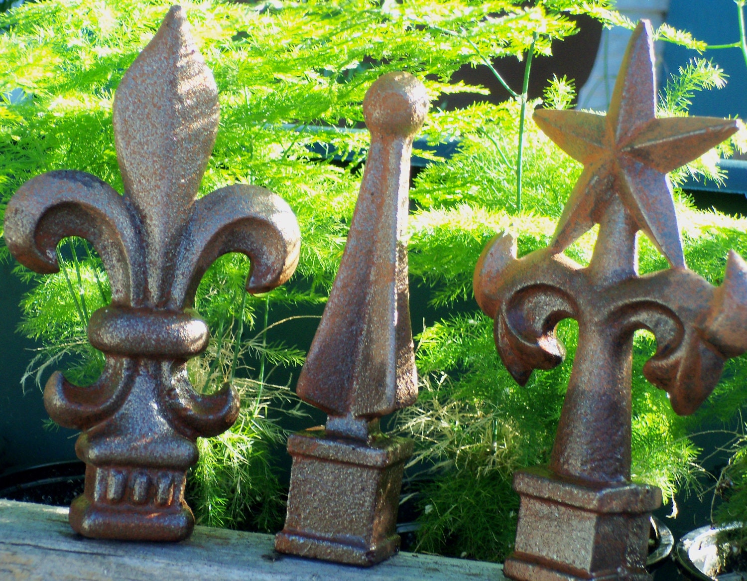 A Different Combo of 3 Wonderfully Rusty Cast Iron Finials for Your ...