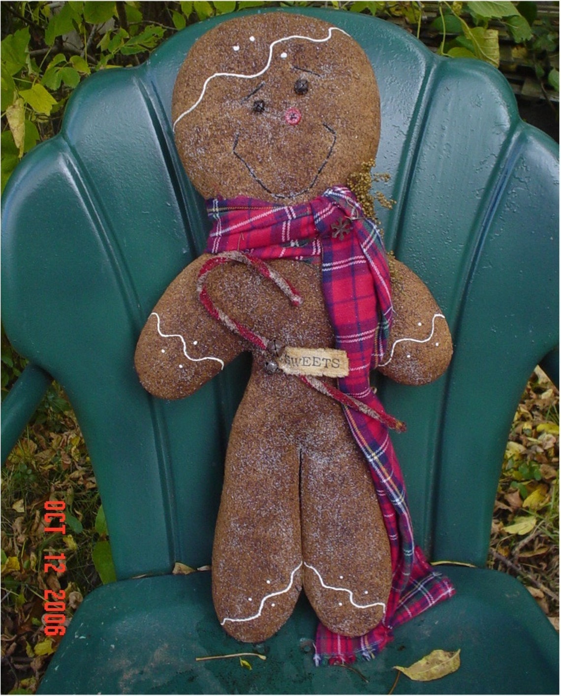 Christmas Winter Gingerbread Man Door Doll, Prop up Doll, Hanger With ...