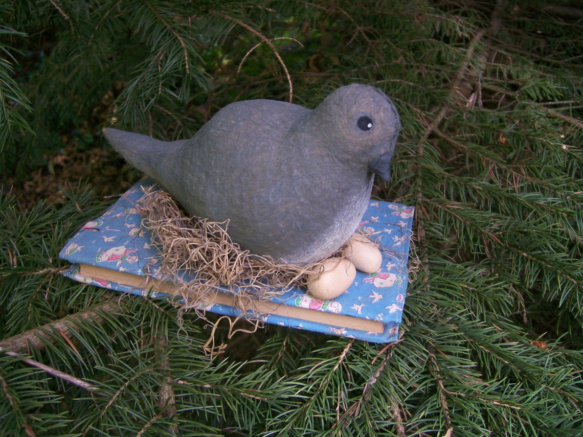 Primitive Mama Dove Bird Doll Pattern - Folk Art Dove Bird and Clay ...