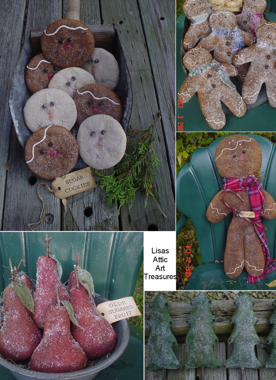 Snowman, Gingerbread Man, Christmas Trees, and Pears Craft E Patterns ...