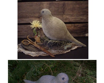 Lauren A Primitive Folk Art Dove Pattern - Etsy