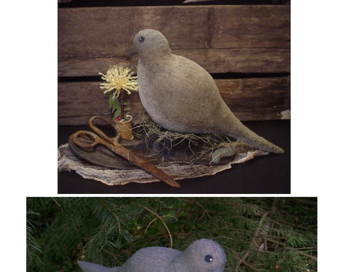 Primitive Mama Dove Bird Doll Pattern Folk Art Dove Bird and Clay Eggs ...