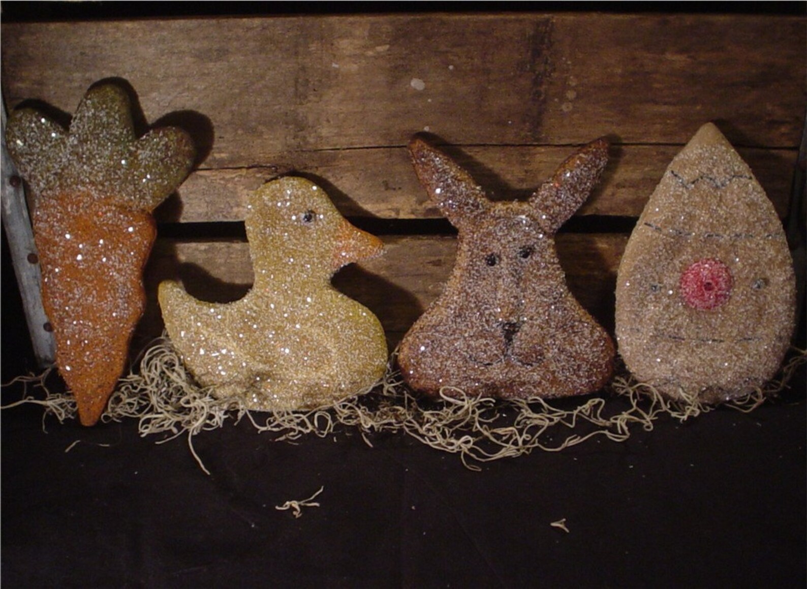 Aged Primitive Spring or Easter Sugar Cookies Bowl Fillers, Ornies ...