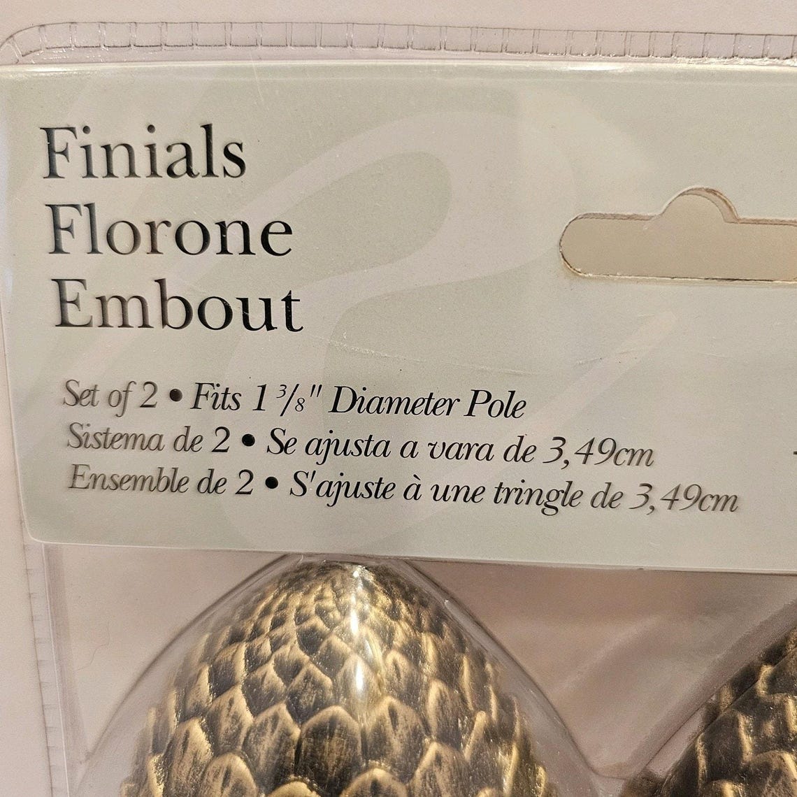 Kirsch Oak Leaf Finials Set of 2 Anodized Bronze Fits 1-3/8" Diameter ...