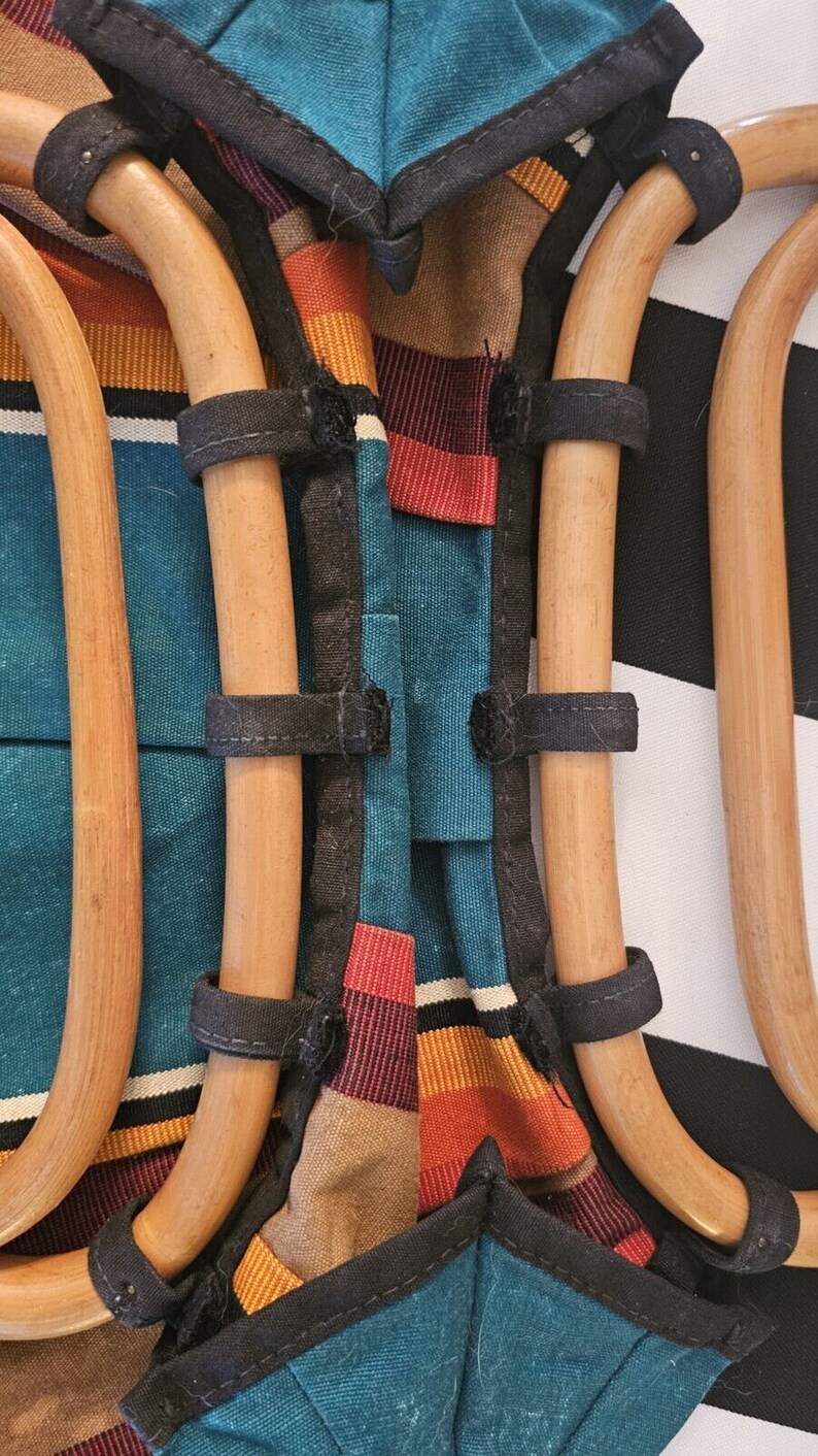 Vintage Large Boho Shoulder Bag Bamboo Handles Colorful- Purses ...